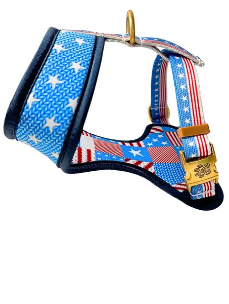 22K Gold "Knit" Flag - Star Patches Reversible Harness – PawsitivityCo